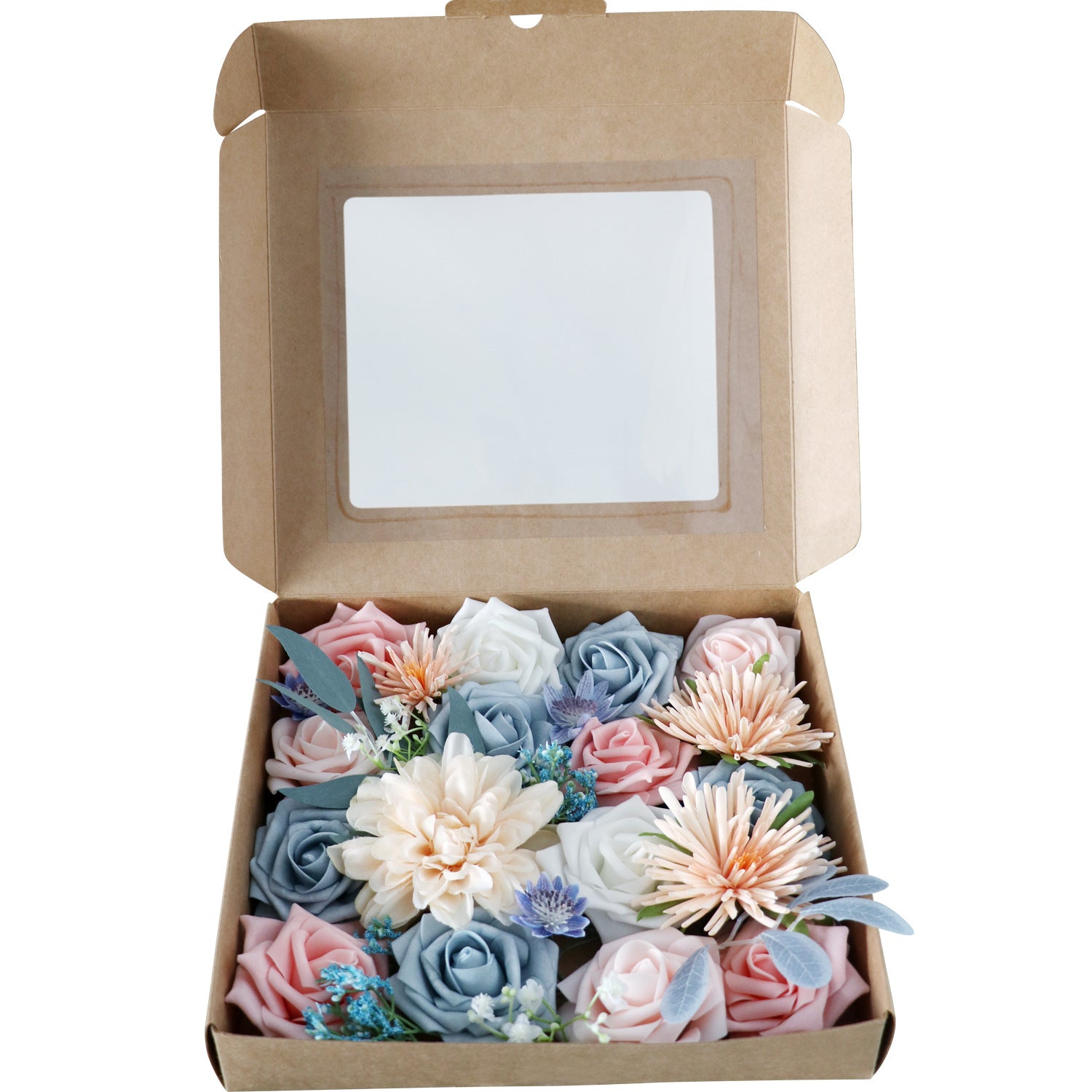 Wedding Flower Box Blue Pink Rose – Flowerva