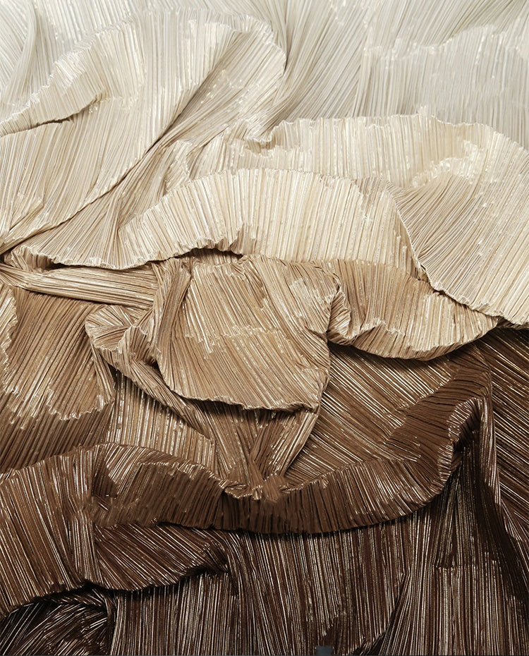 Gold Foil Pleated Fabric – Flowerva